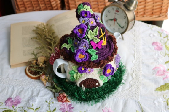 Fairy-tale House Tea Cozy With Flowers Fairy House Teapot - Etsy