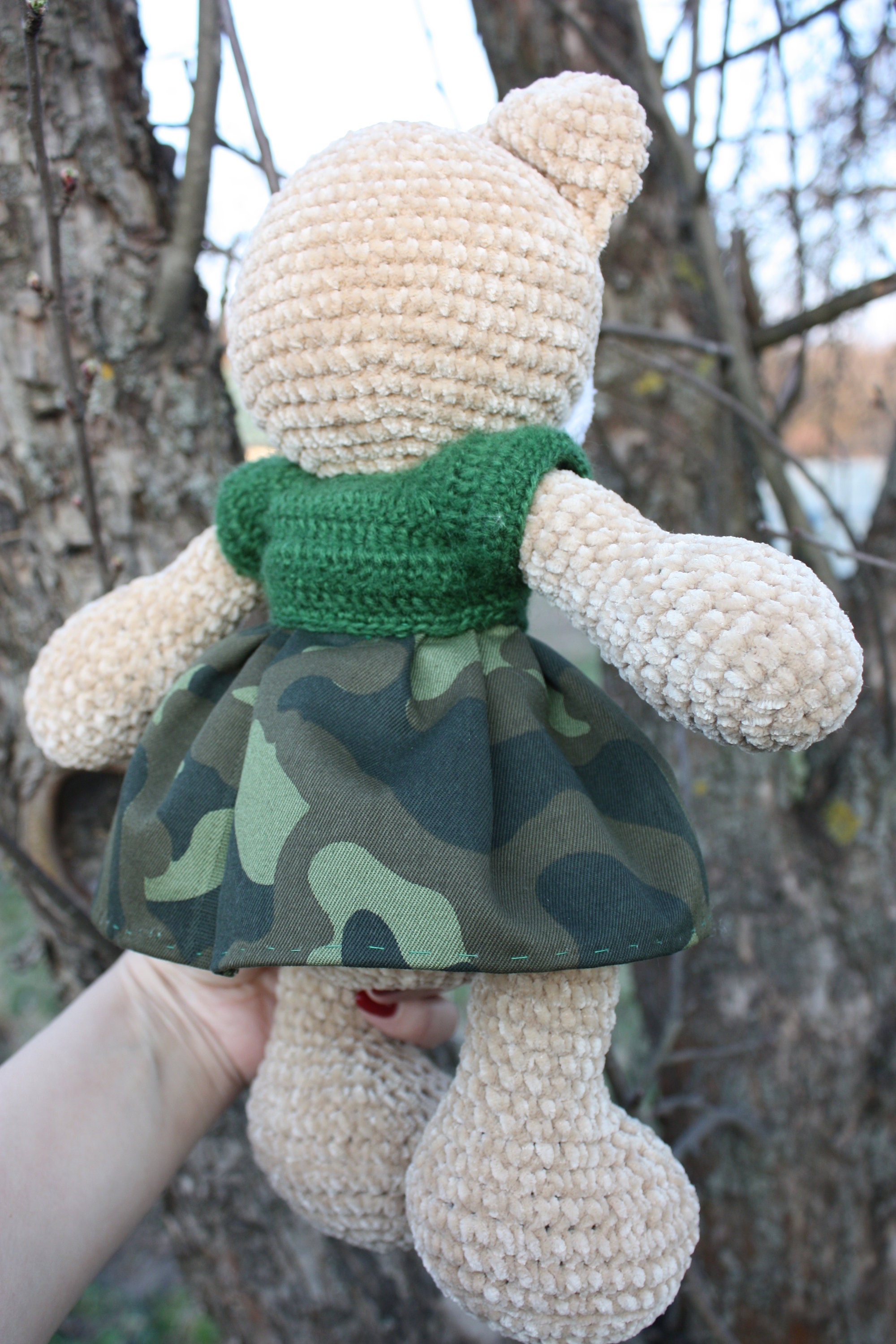 Bear in Dress Crochet Bear Girl Bear Birthday Gift Handmade - Etsy