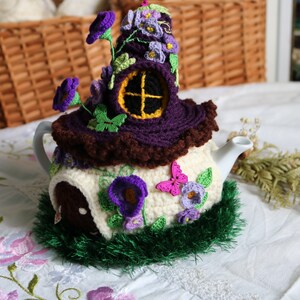 Fairy-tale House Tea Cozy With Flowers Fairy House Teapot - Etsy