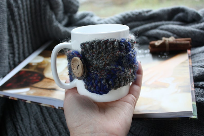 Multicolored Knit Mug Cozy Knitted Mug Cosy Knitted Mug - Etsy