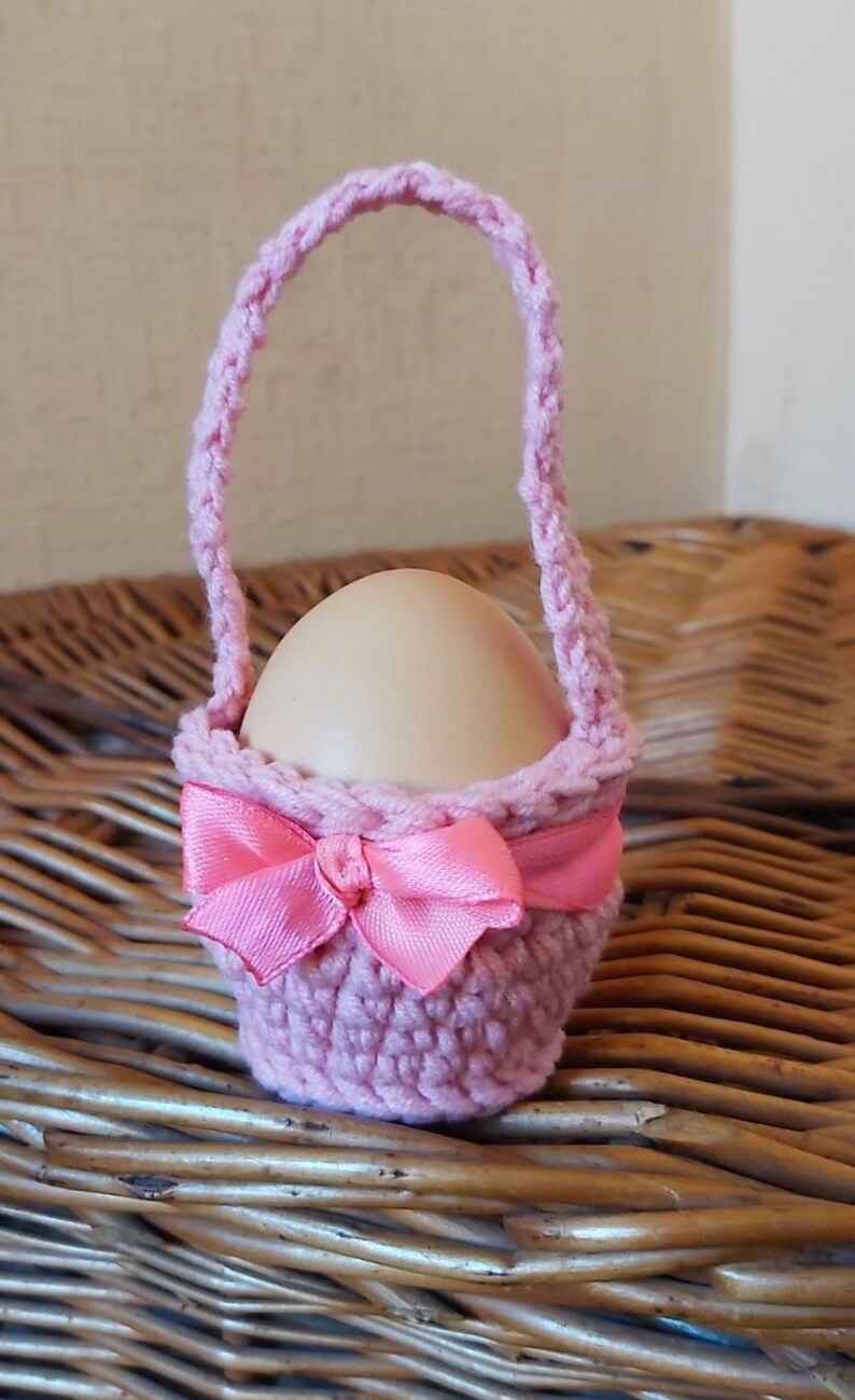 Mini Eggs Basket Crochet Eggs Basket Easter Egg Holders - Etsy