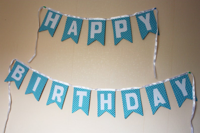 Banner Happy Birthday Party Decoration Wall Decoration - Etsy