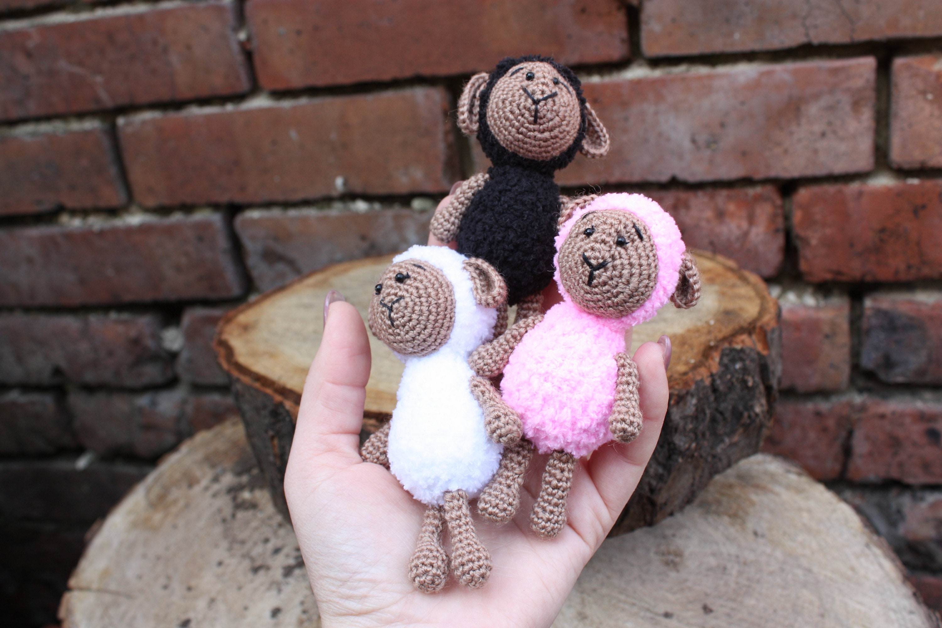 Small Sheep Miniature Toy Small Lamb Toy Black Sheep Pink | Etsy