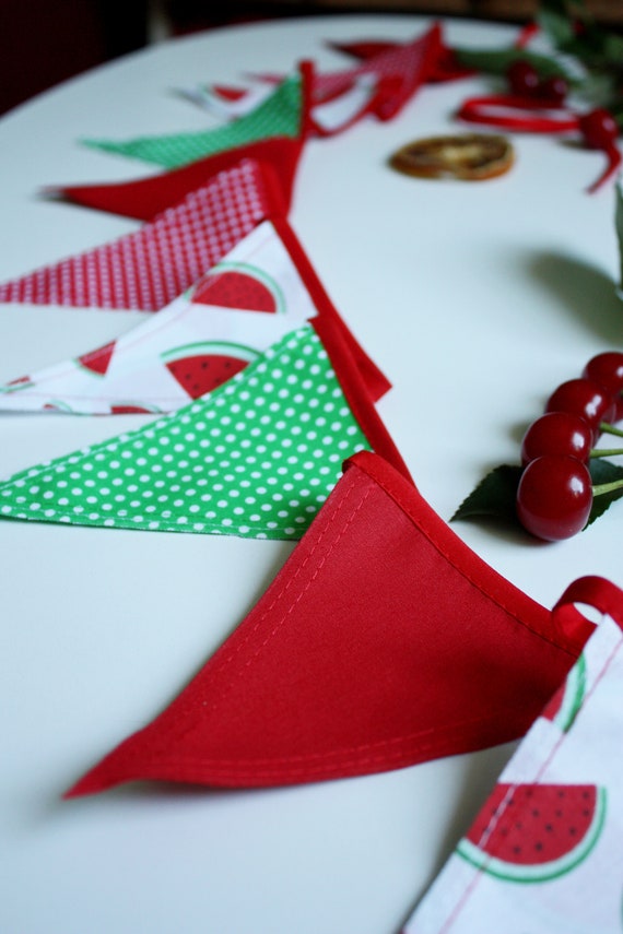 Banting garland with watermelon 145 cm Watermelon Stand | Etsy