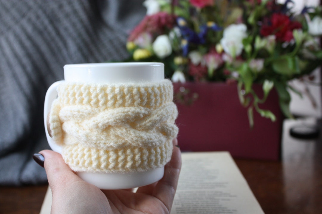 Knit Mug Cosy, Mug Cover, Cup Cozy, Valentine's Day Gift Knitted Mug ...