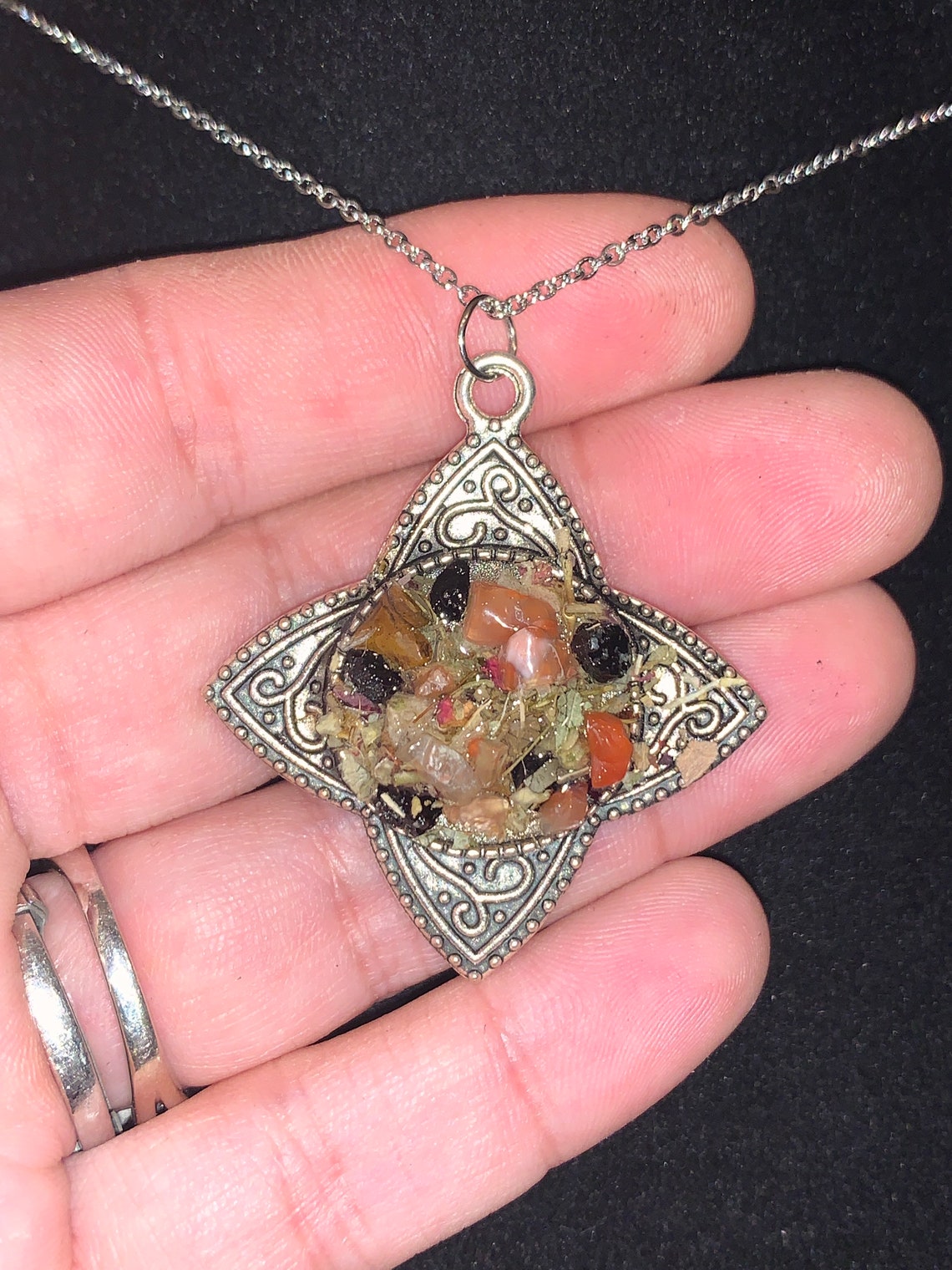 Protection Spell Necklace/ Goodbye Negativity Necklace/ - Etsy UK