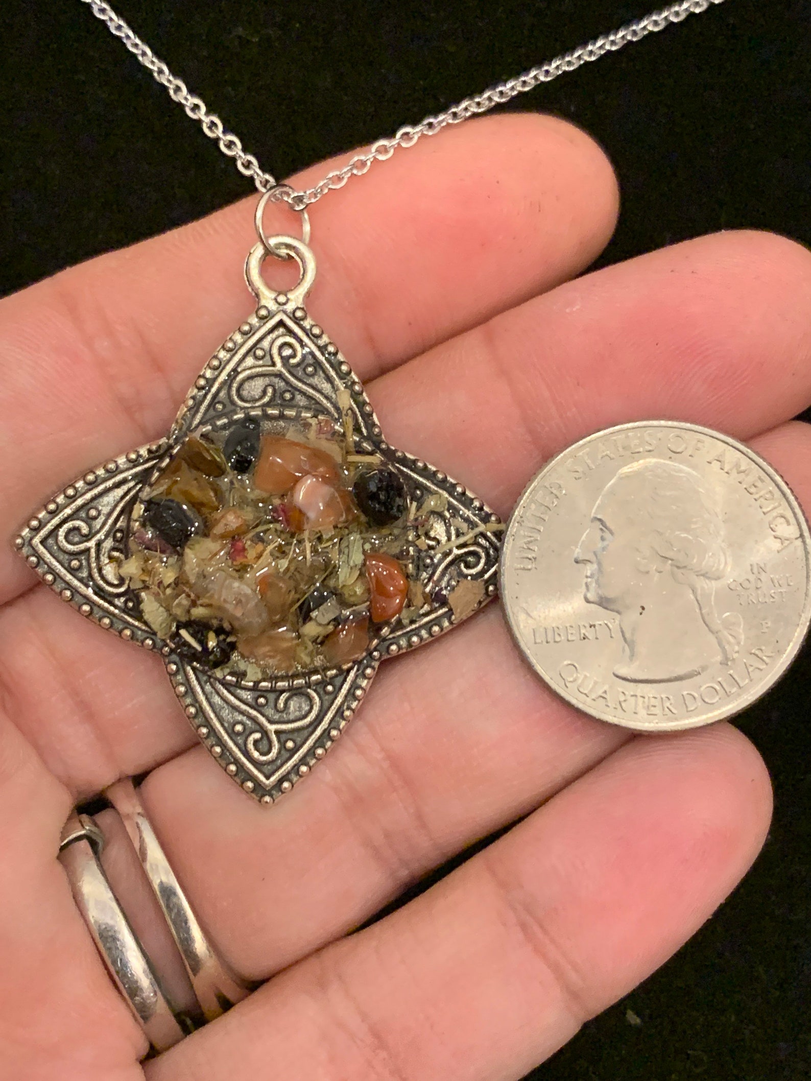 Protection Spell Necklace/ Goodbye Negativity Necklace/ - Etsy UK