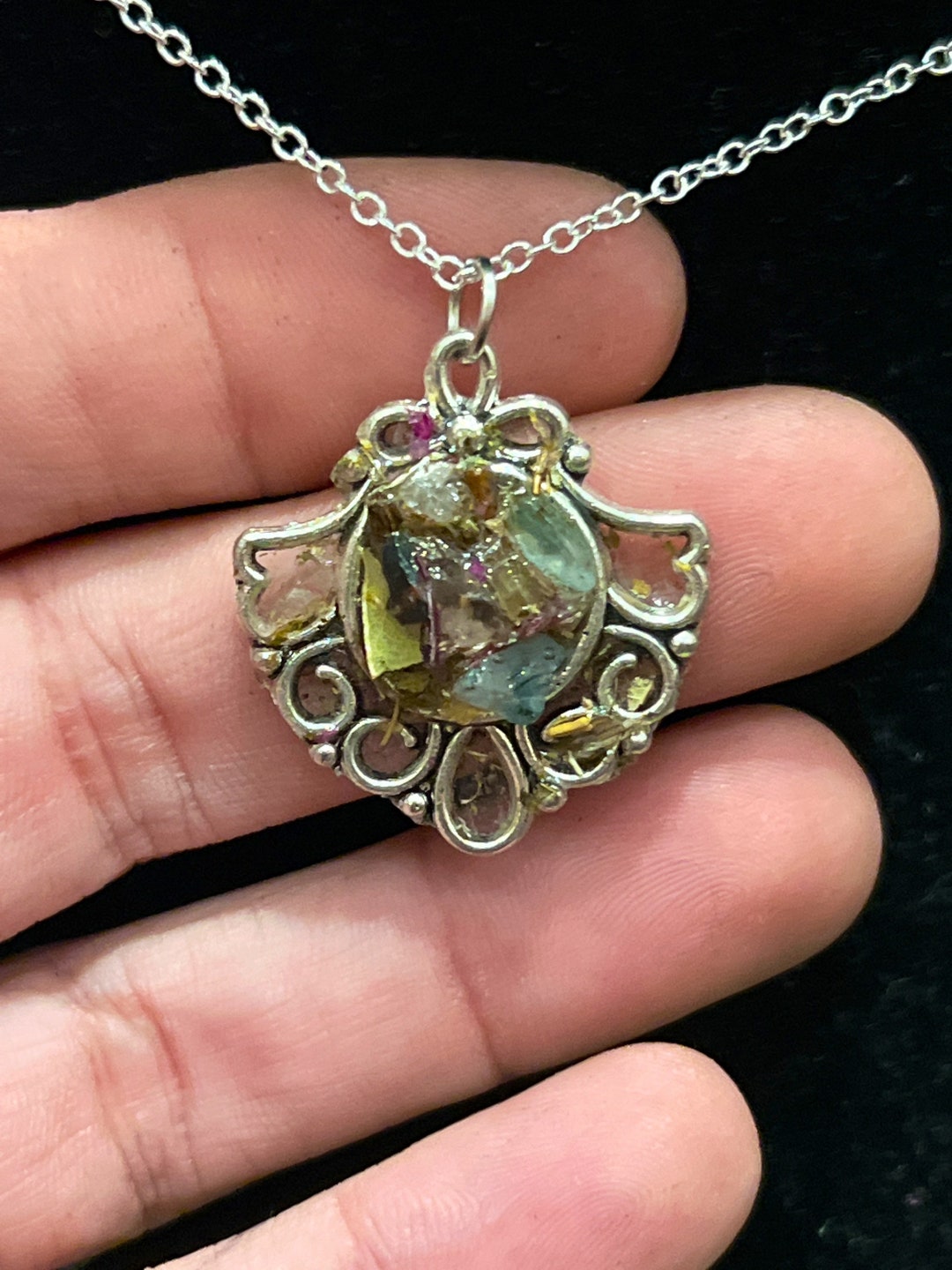 Good Luck Spell Necklace/ Preserved Good Luck Necklace/ Herbal Spell ...