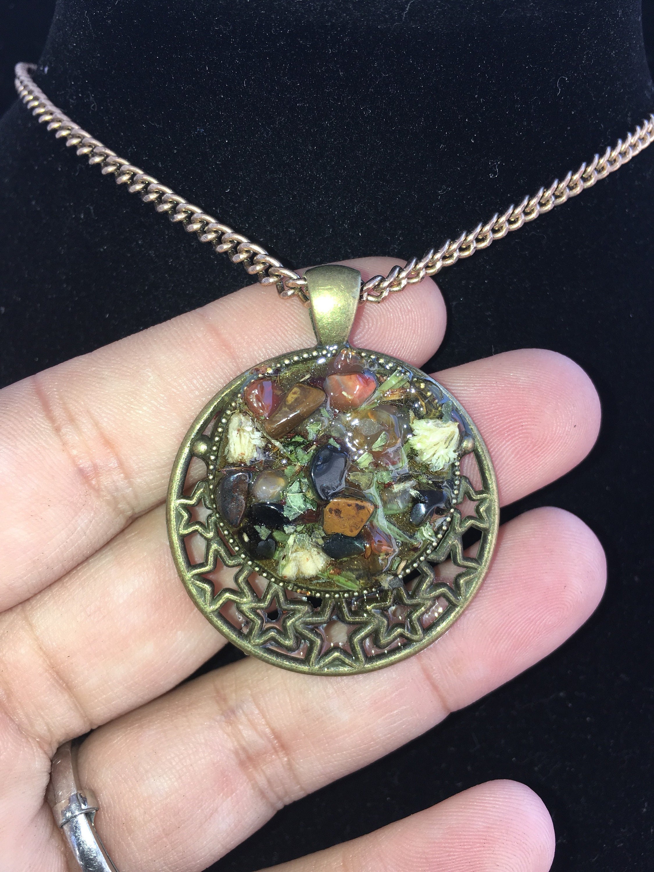 Protection Spell Necklace/ Goodbye Negativity Necklace/ Moon Protection ...