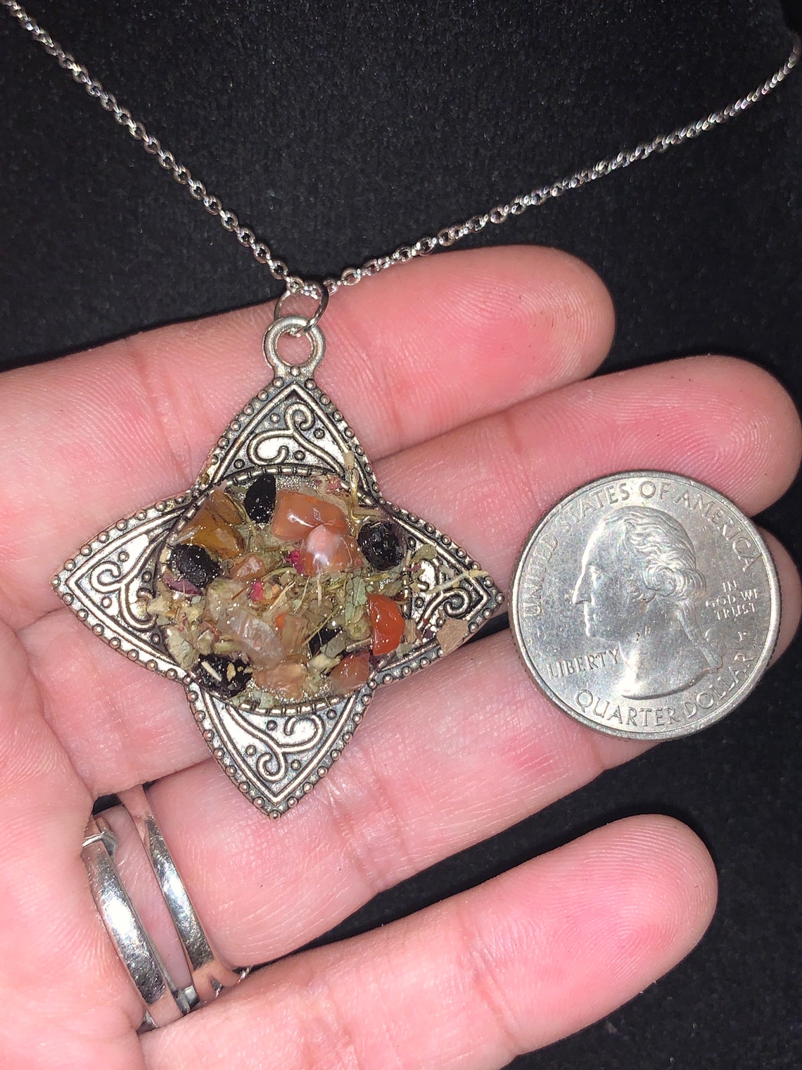 Protection Spell Necklace/ Goodbye Negativity Necklace/ - Etsy UK