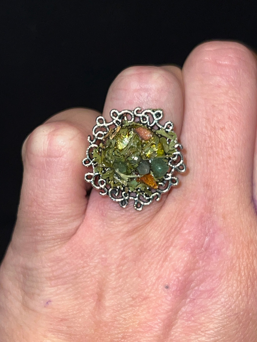 Money Drawing Ring/ Preserved Prosperity Spell Ring/ Prosperity Ring ...