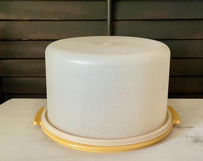 Tupperware Tall Cake Taker/carrier-harvest Gold Base-#683, #684 - Etsy
