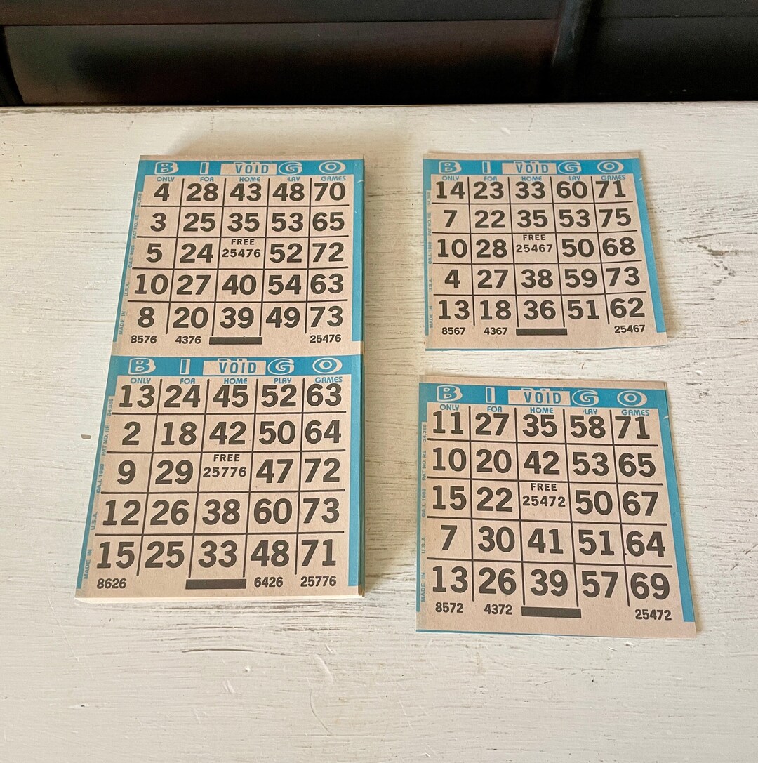 Tear off Paper Bingo Sheets-new Old Stock-set of 10 Sheets-1989 Paper ...