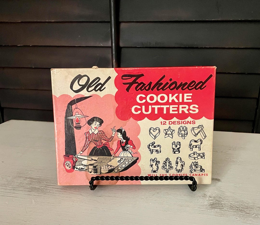 Old Fashioned Cookie Cutters-12 Designs-complete in Original Box ...