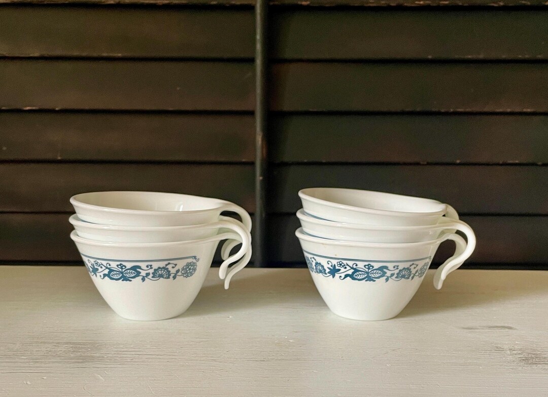 Corelle Old Town Blue Hook Handle Coffee/tea Cups-vintage Corelle Old ...