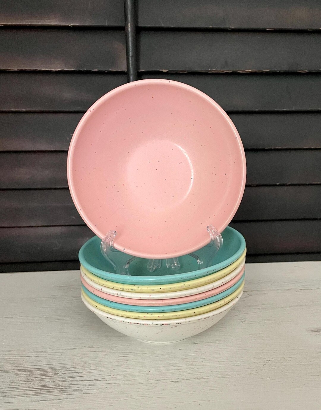 Imperial Ware Vintage Speckled Dessert/fruit Bowls-set of 8, Assorted ...
