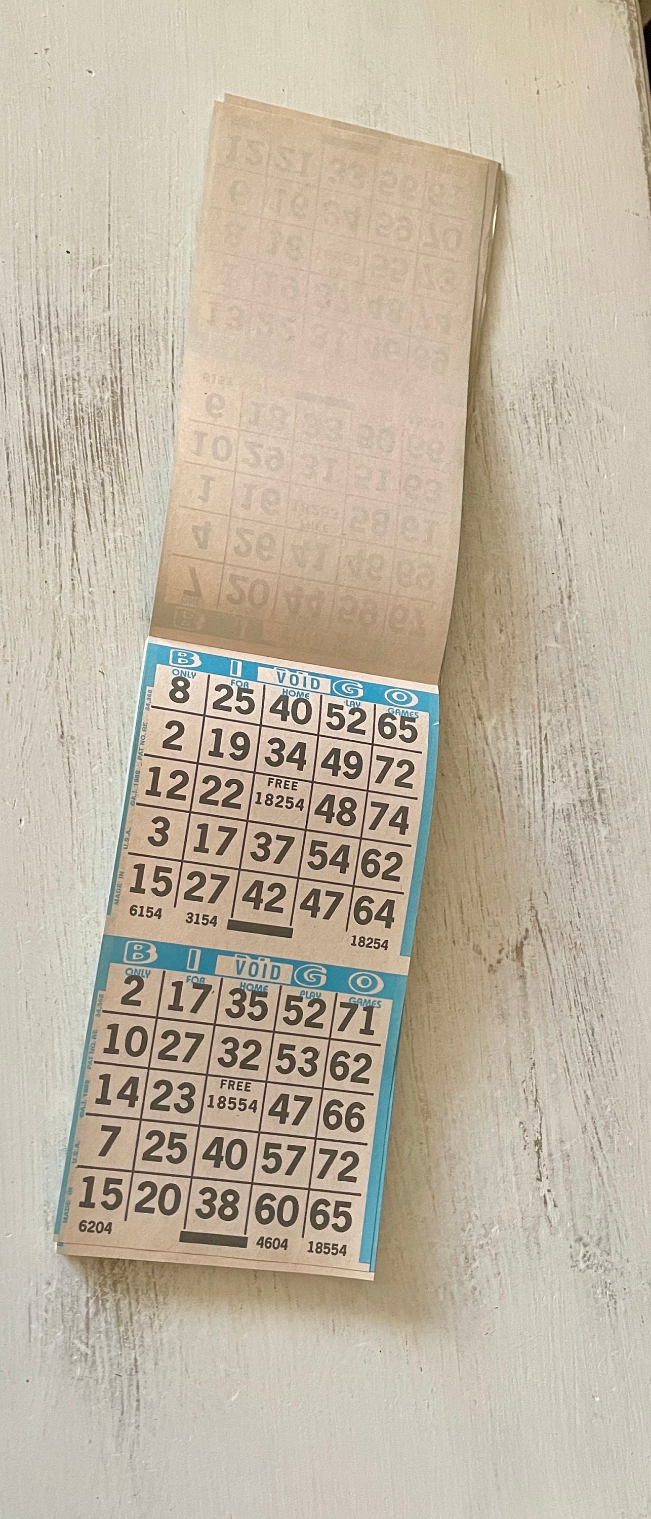 Tear off Paper Bingo Sheets-new Old Stock-set of 10 Sheets-1989 Paper ...