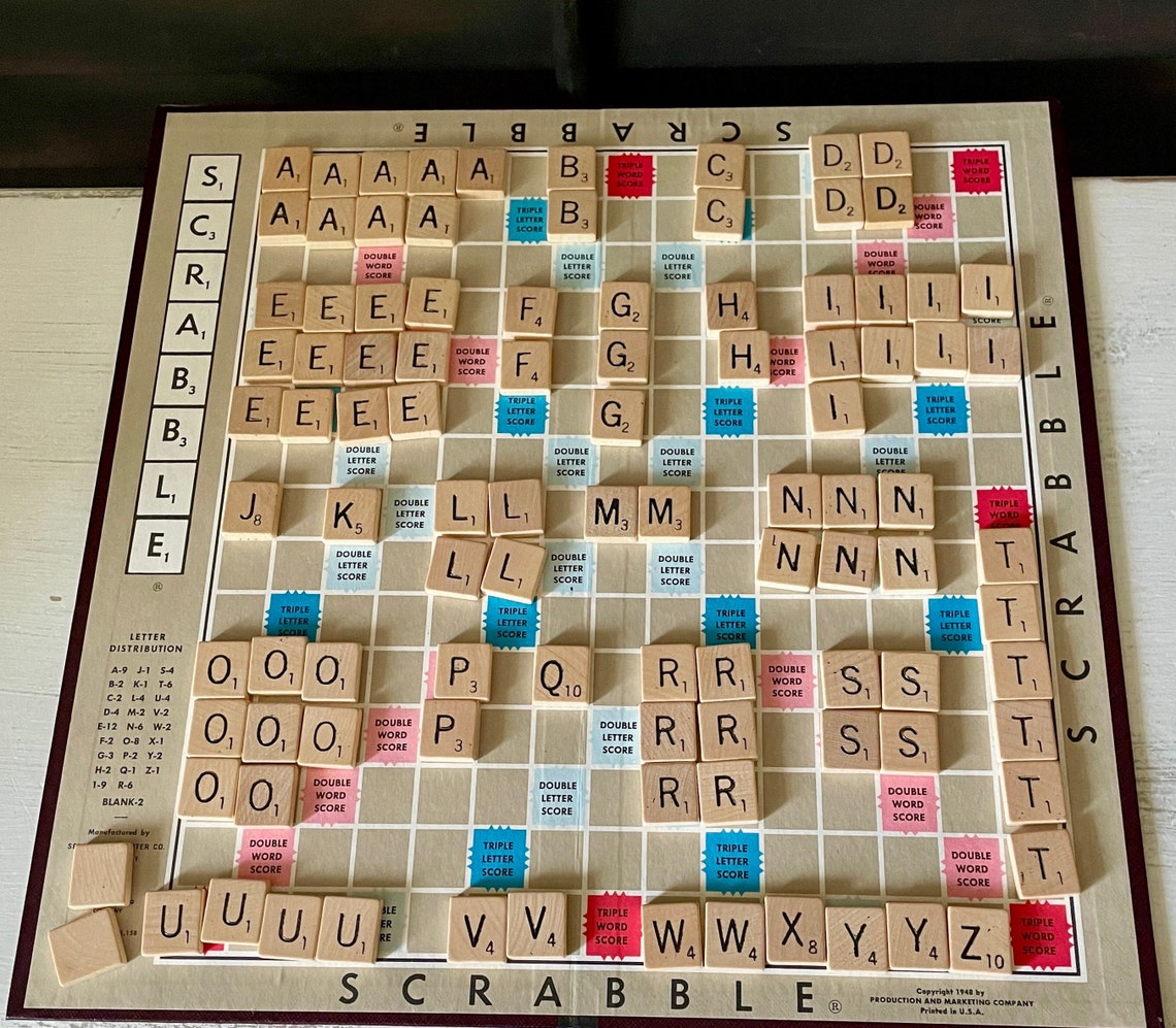 Scrabble-complete in Original Box-1953-selchow and Righter-vintage ...