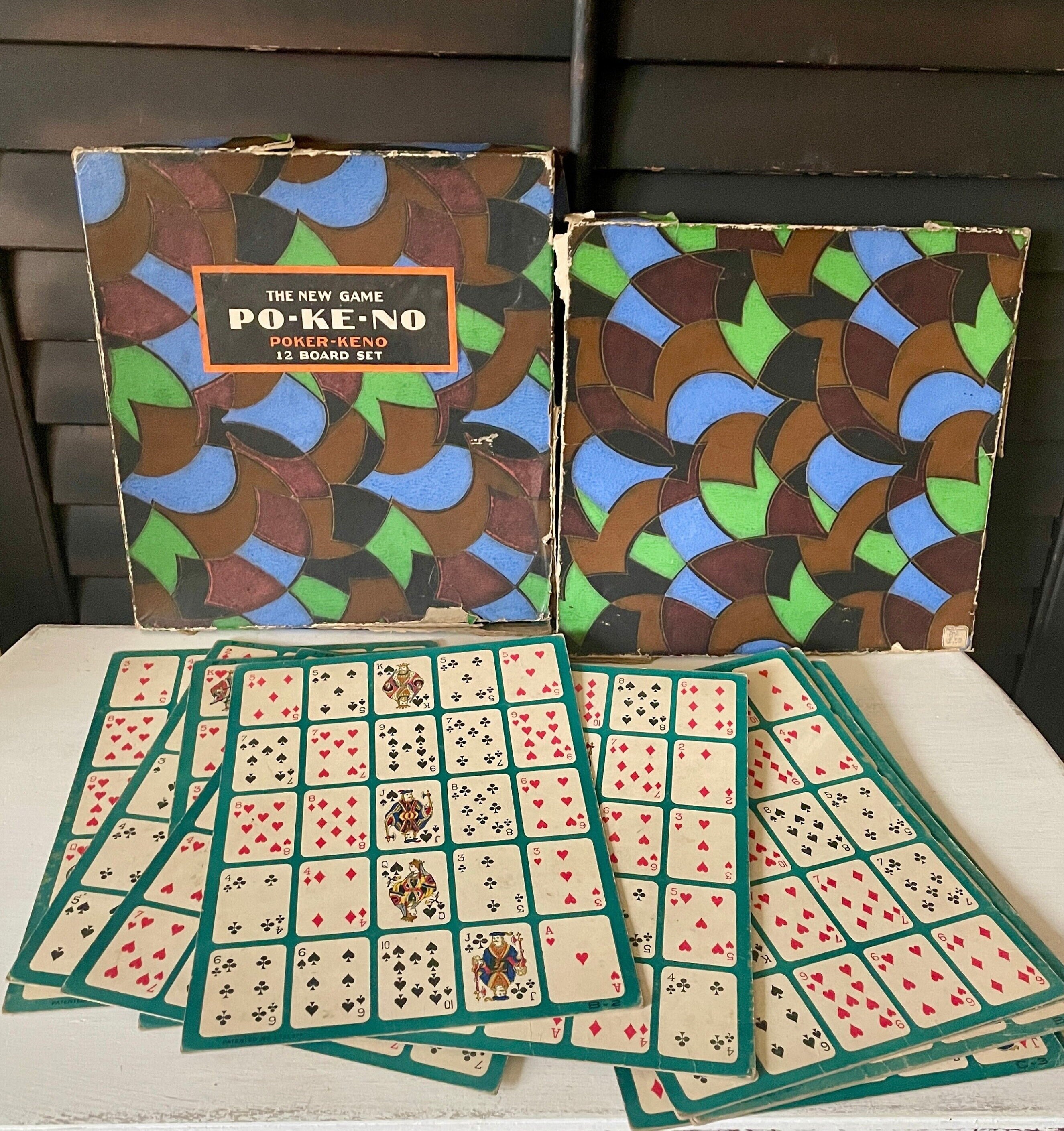 1940s Po-ke-no Game Cards and Original Box-set of 2 Cards-rare Find - Etsy