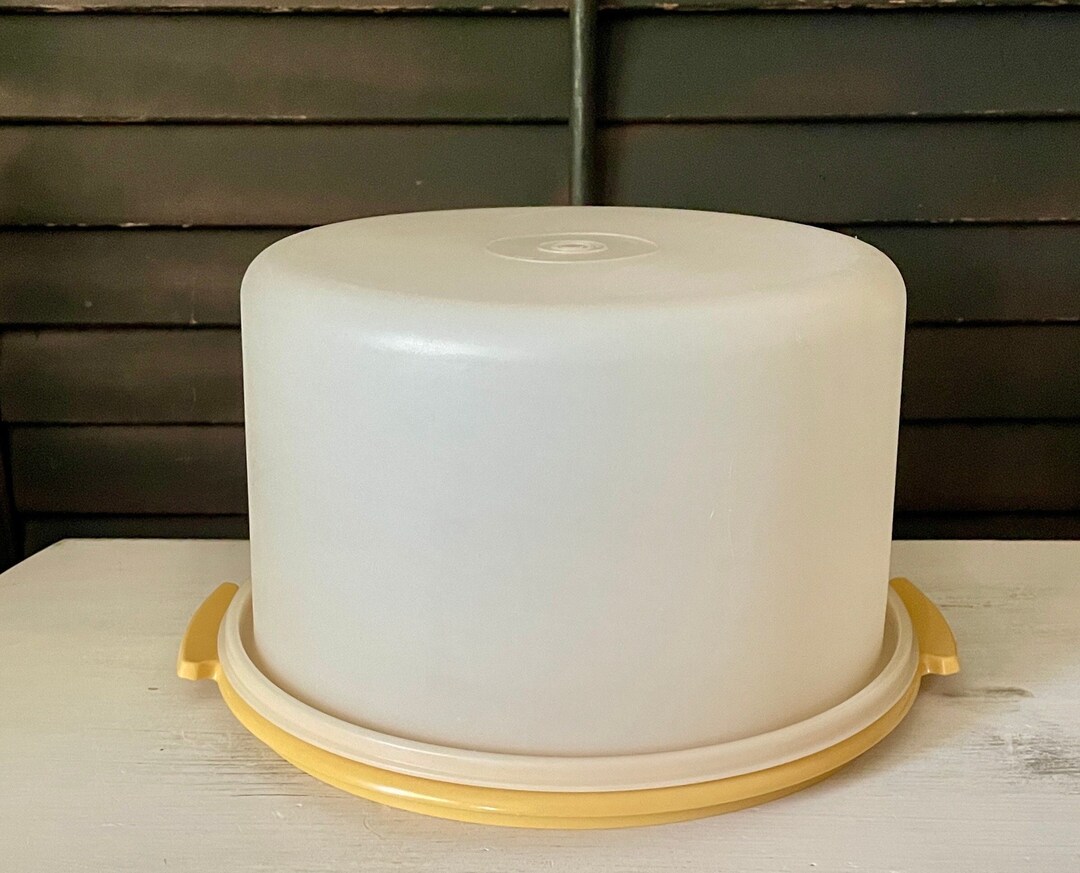 Tupperware Tall Cake Taker/carrier-harvest Gold Base683, 684 - Etsy