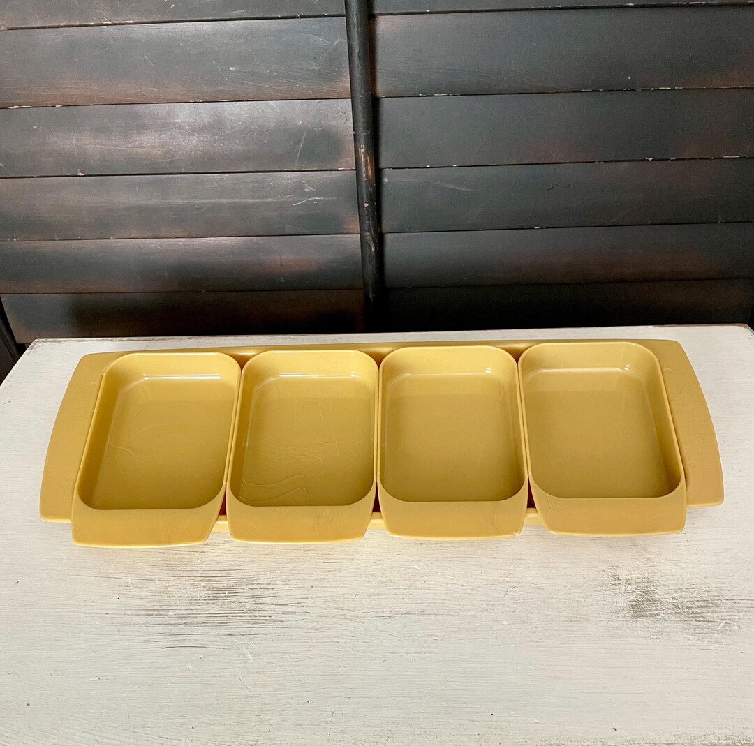 Vintage Lady Arnold Snack Set: 1960s Harvest Gold Appetizer Tray - Etsy
