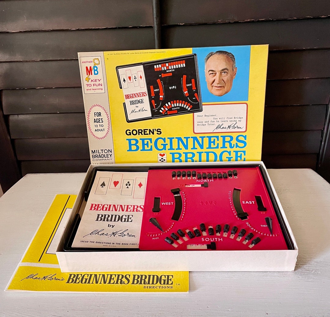 Goren's Beginners Bridge-vintage Milton Bradley Game-#4754-1967 Version-complete in Original Box ...