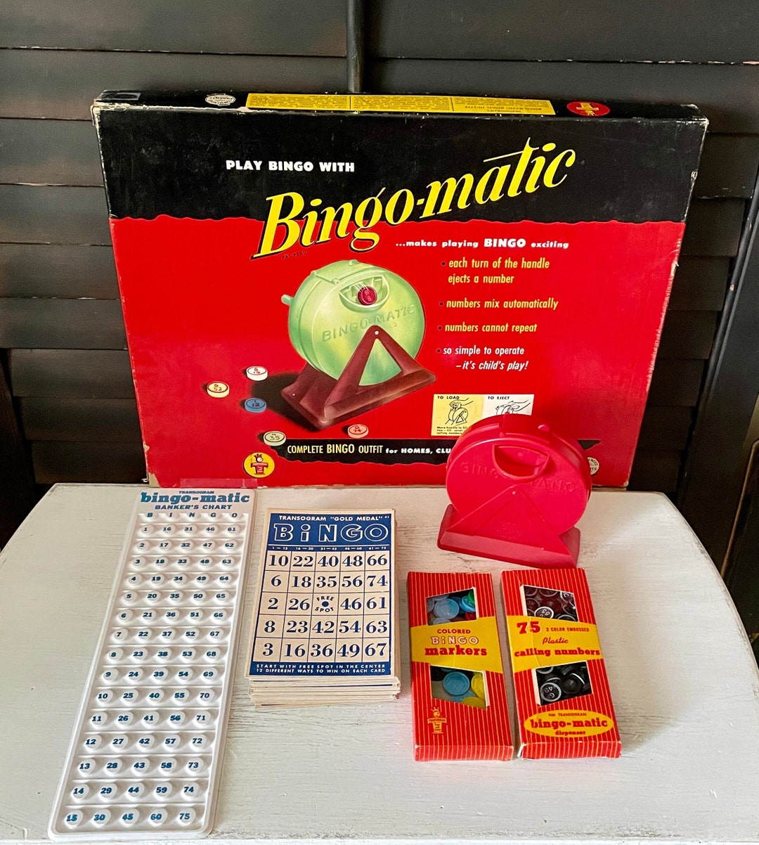 Bingo-matic 1954 Bingo Game-transogram Bingo Complete in Original Box ...