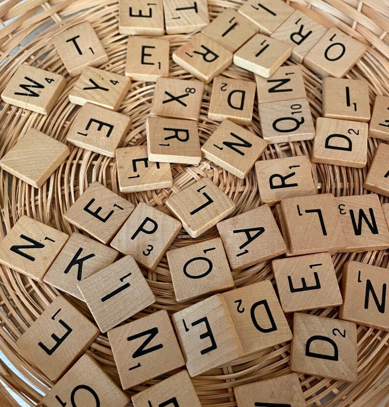 Vintage Scrabble Tiles: Authentic 1950s Wood Game Pieces - Etsy
