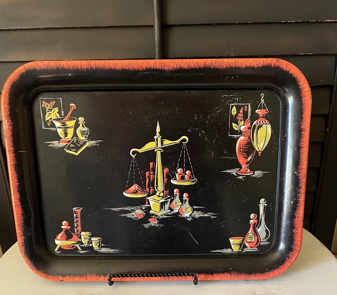 Apothecary Vintage Metal Tray-vintage Medical/pharmaceutical Serving ...