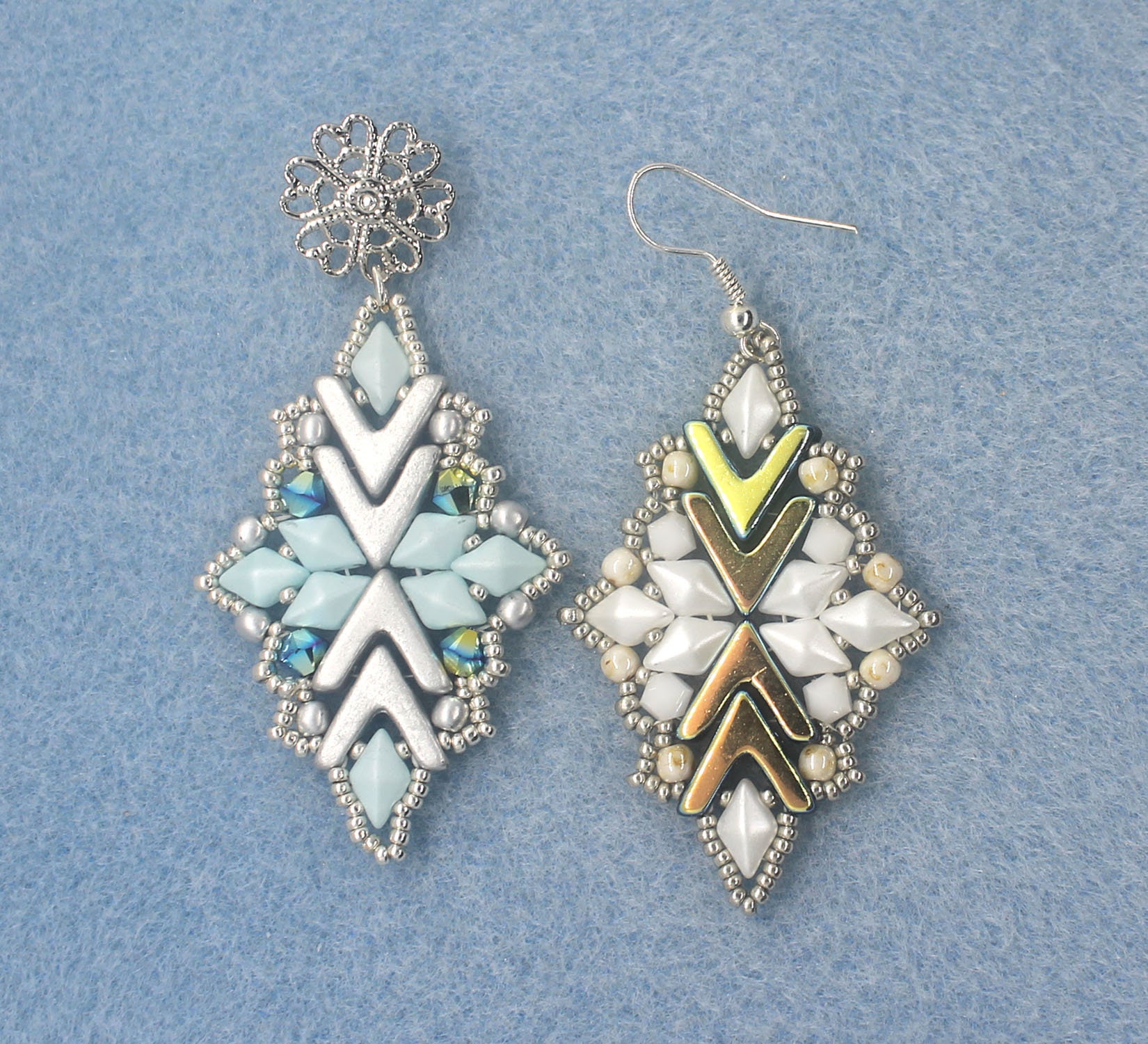 DIY Beading Tutorial and Pattern Althea Earrings | Etsy