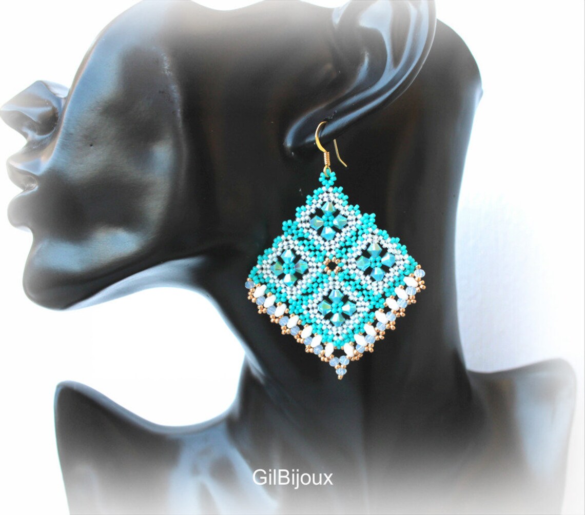 DIY Earrings Patterns and Tutorials for Beading - Etsy