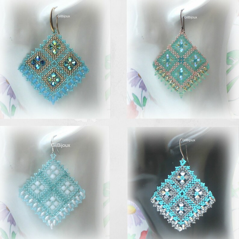 DIY Earrings Patterns and Tutorials for Beading - Etsy