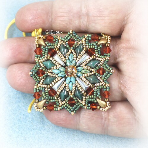 Tutorial Unakite Pendant Beading Pattern Pdf - Etsy