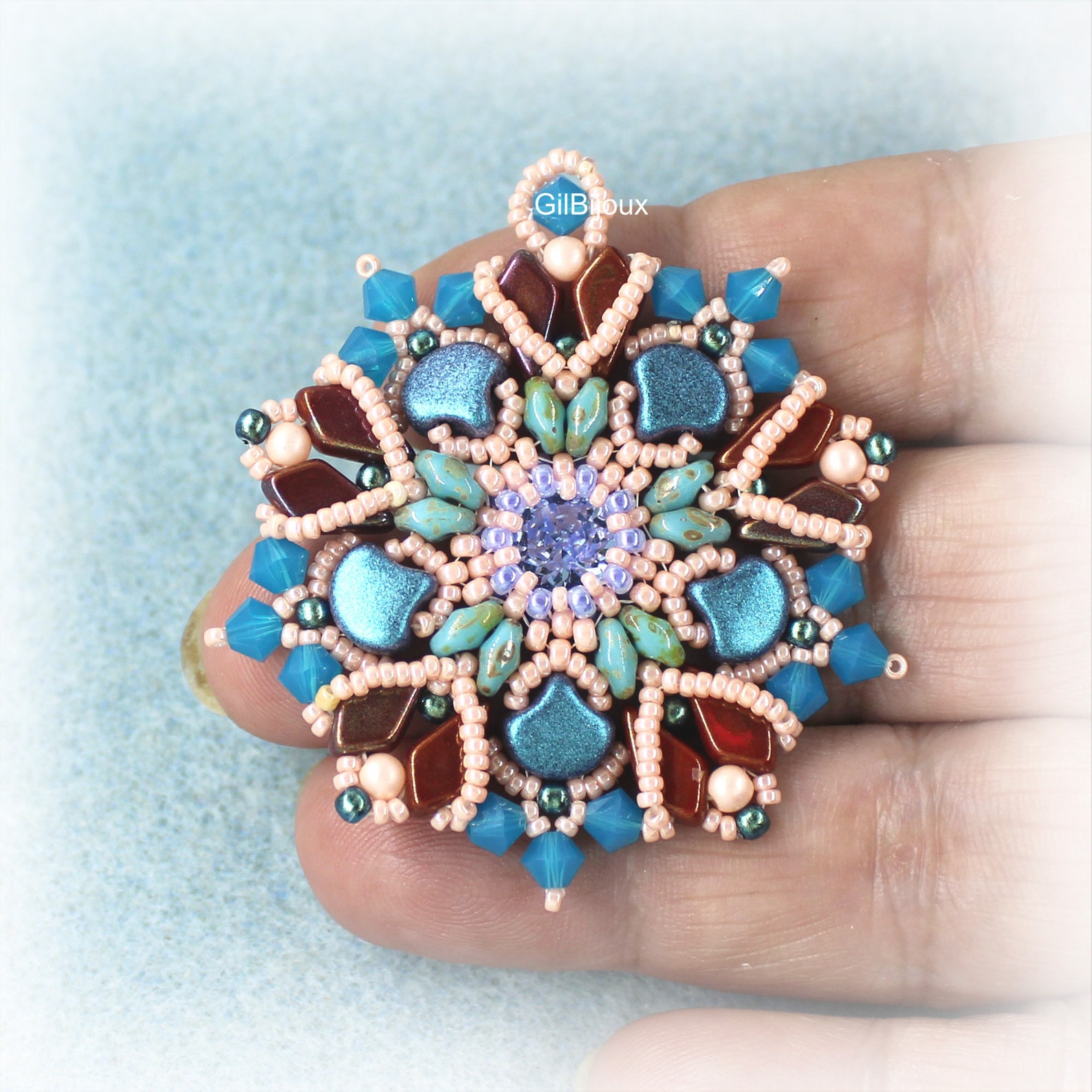 Tutorial PDF Pendant DIY Pendant With Ginko and Kite Beads - Etsy