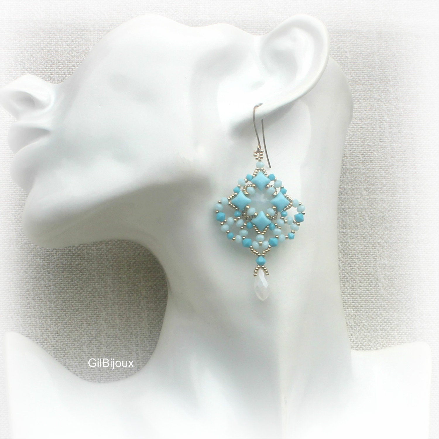 DIY Julia Earrings Beading Pattern Beaded | Etsy