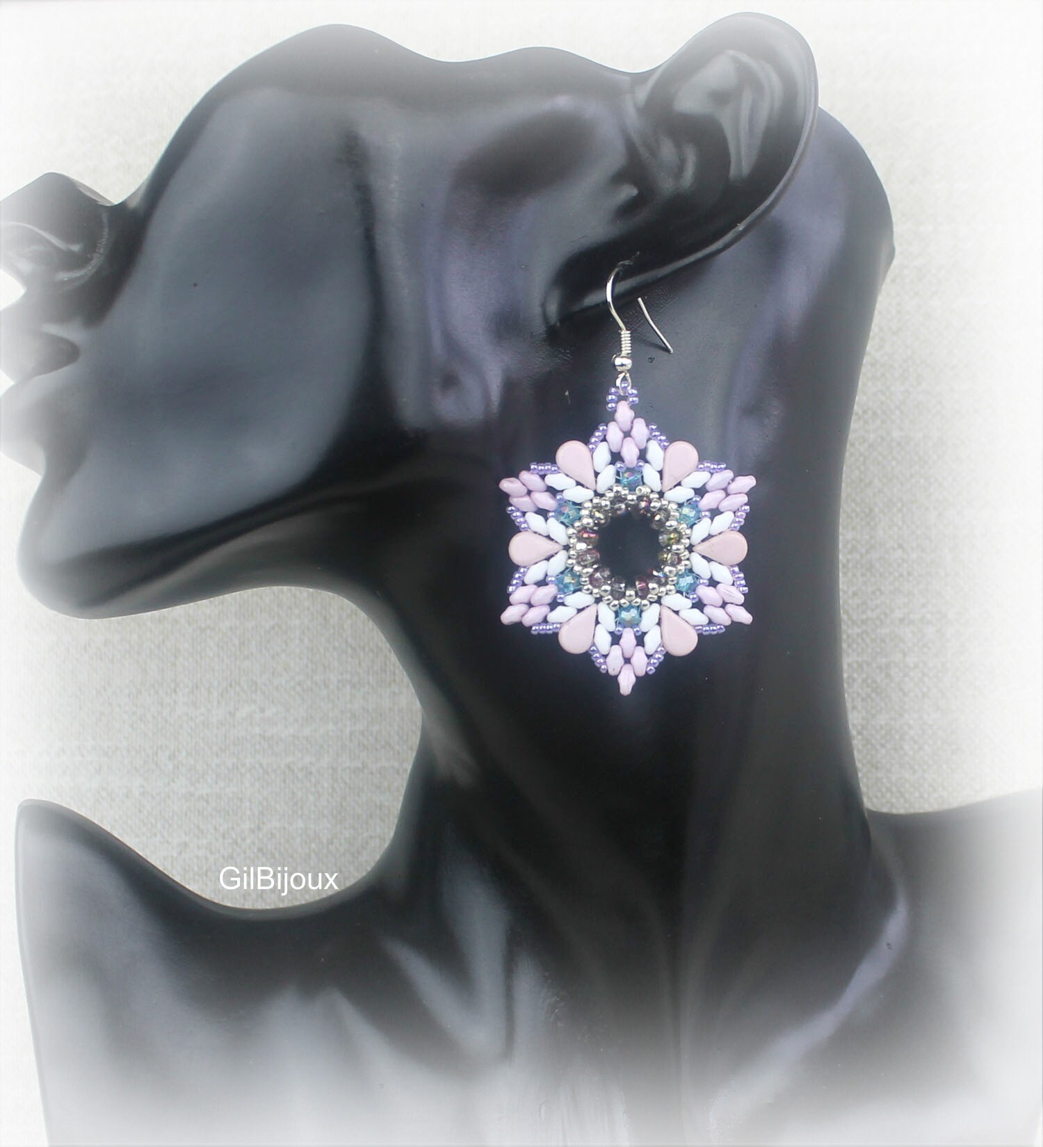 DIY Beaded Earrings Tutorial Pattern PDF With Puca Beads - Etsy