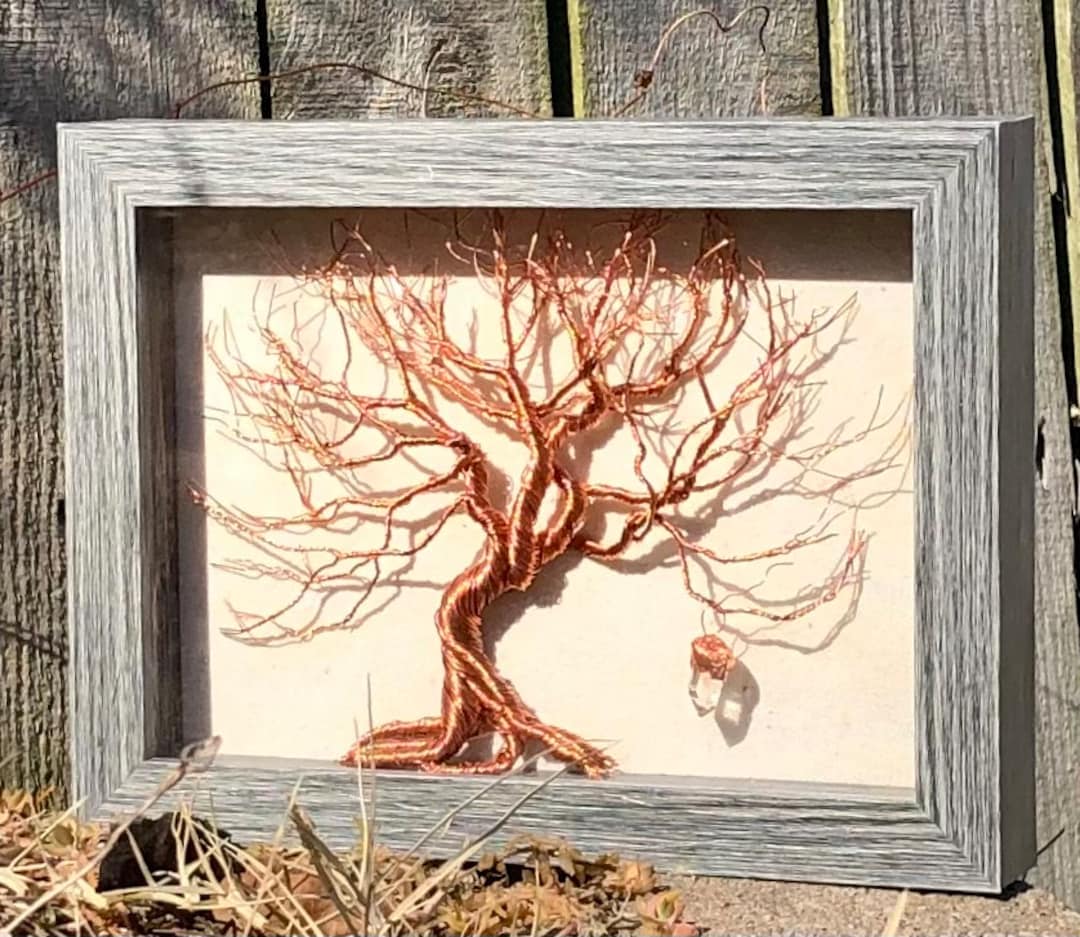 Copper Wire Tree With Crystal. Hosting Gift Made to Order Wire Art ...