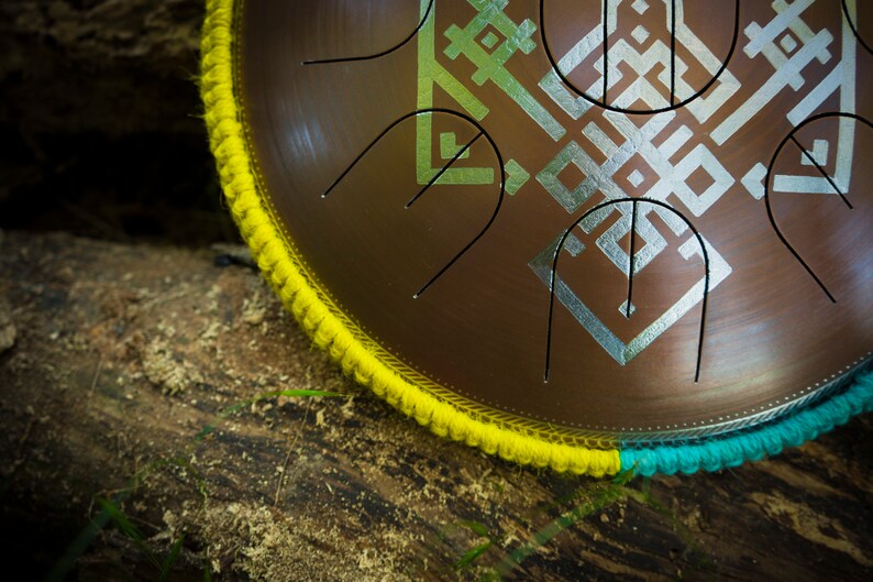 Patriotic Ukrainian Steel Tongue GUDA Drum, Tryzub Engraving, Mini ...