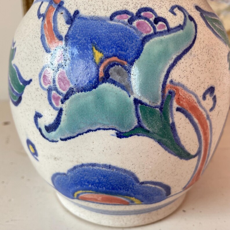 Vintage Honiton Pottery Vase, Art Deco, Hand Painted. - Etsy UK