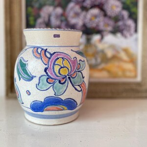HONITON POTTERY VASE, Jacobean Pattern, Vintage and Hand Painted - Etsy UK