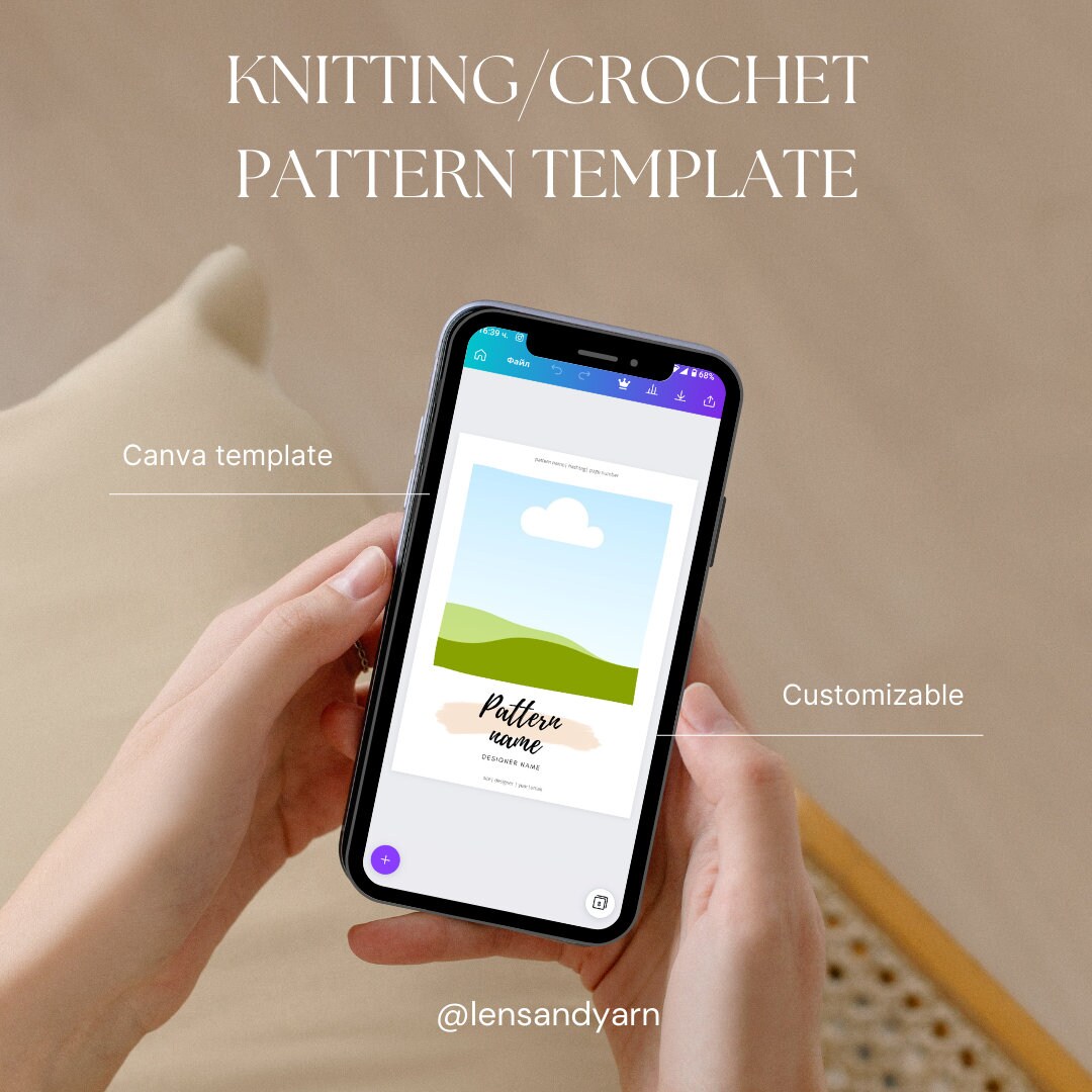 Canva Template for Knitting/crochet Pattern Design - Etsy