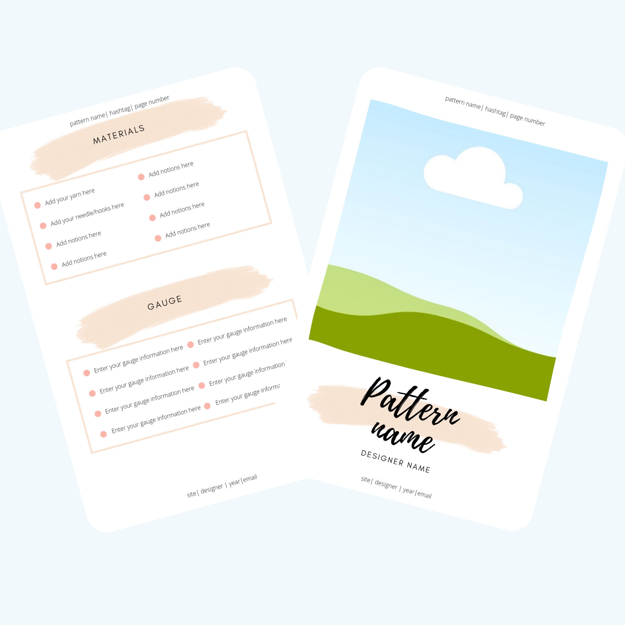 Canva Template for Knitting/crochet Pattern Design - Etsy