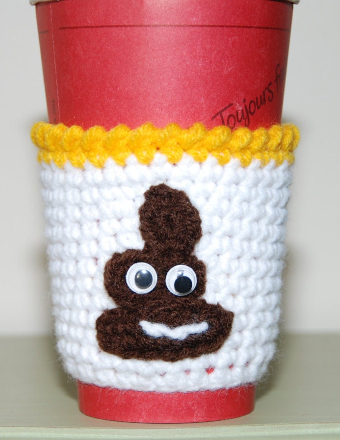 Poop or Happy Emoji-inspired Cup Cozy | Etsy Canada