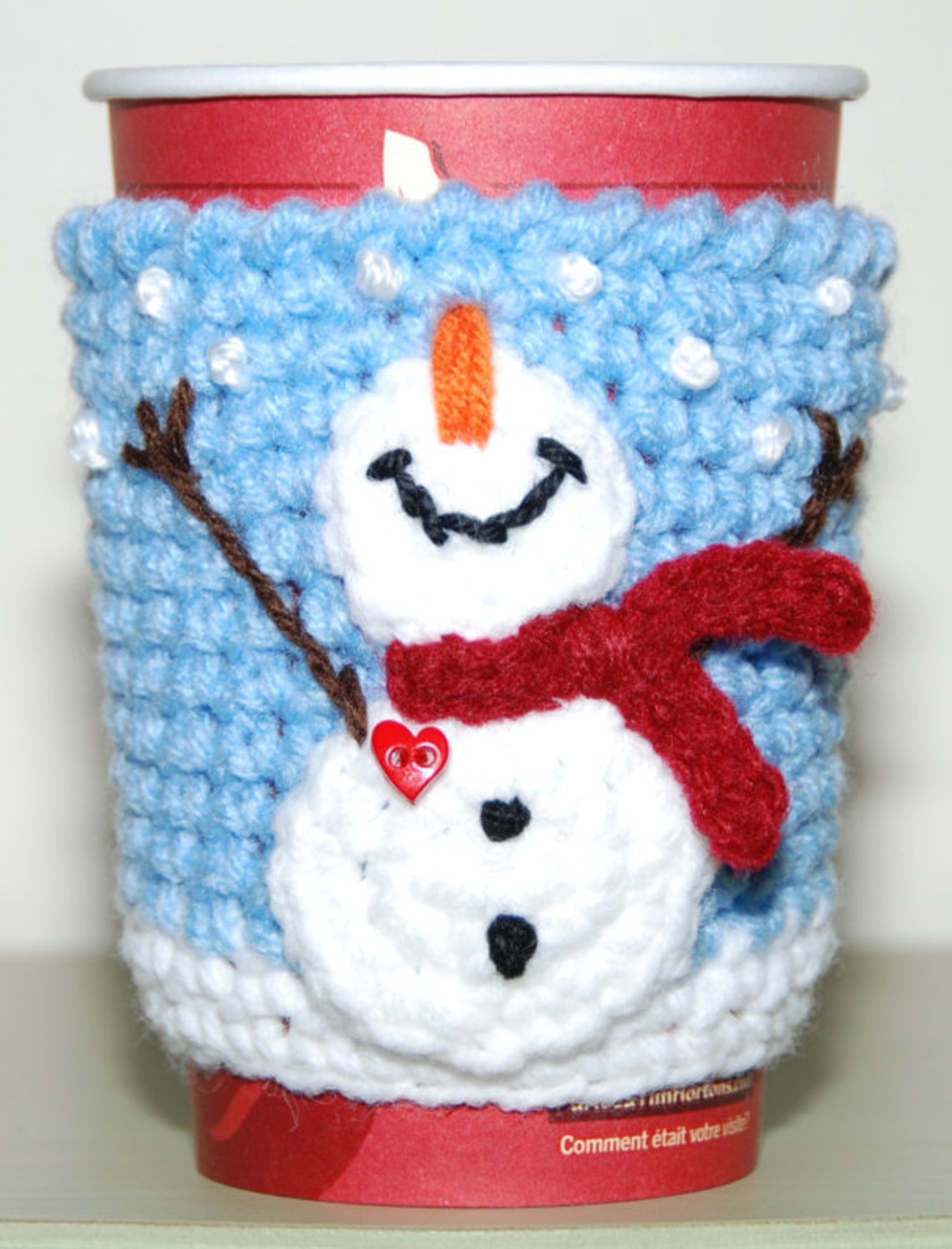 Snowman Cup Cozy - Etsy Canada