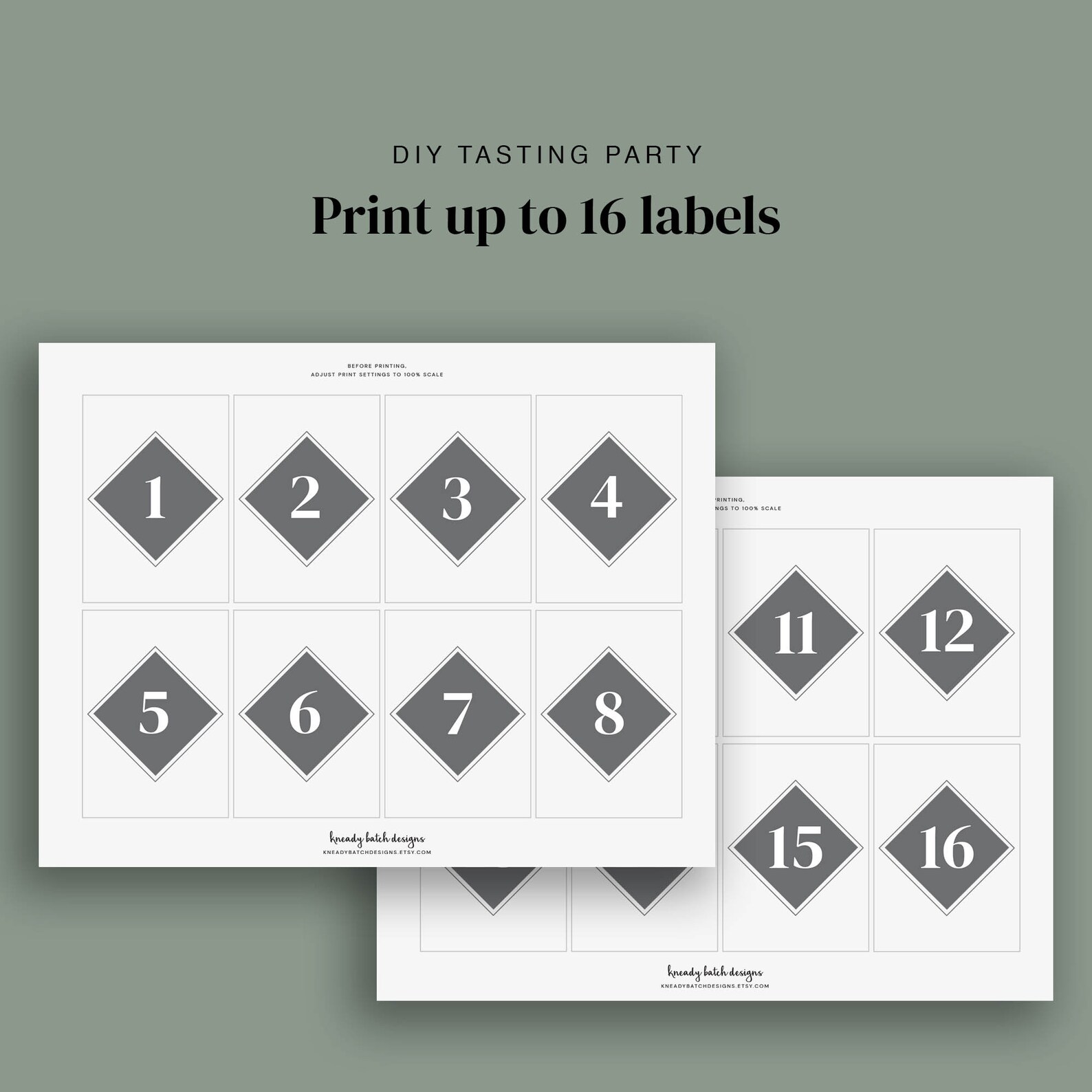 Printable Tasting Bottle Number Tags Blind Tasting Labels - Etsy