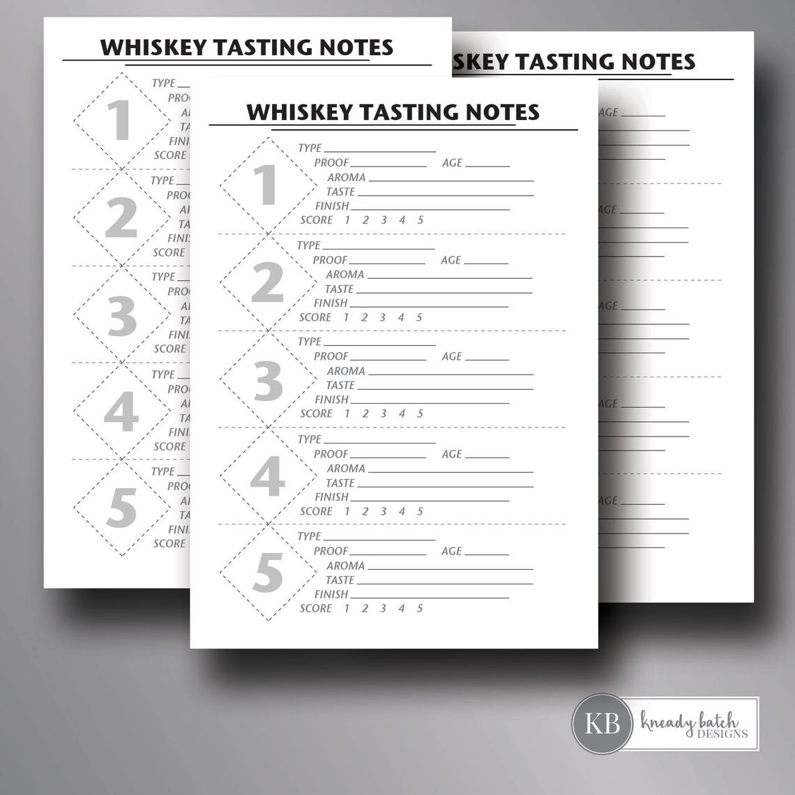 Printable whiskey tasting score cards whiskey tasting party | Etsy