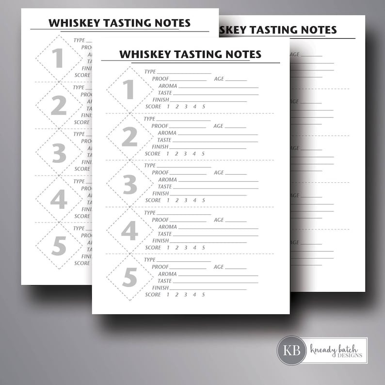 Printable whiskey tasting score cards whiskey tasting party | Etsy Printable whiskey tasting score cards whiskey tasting party | Etsy
