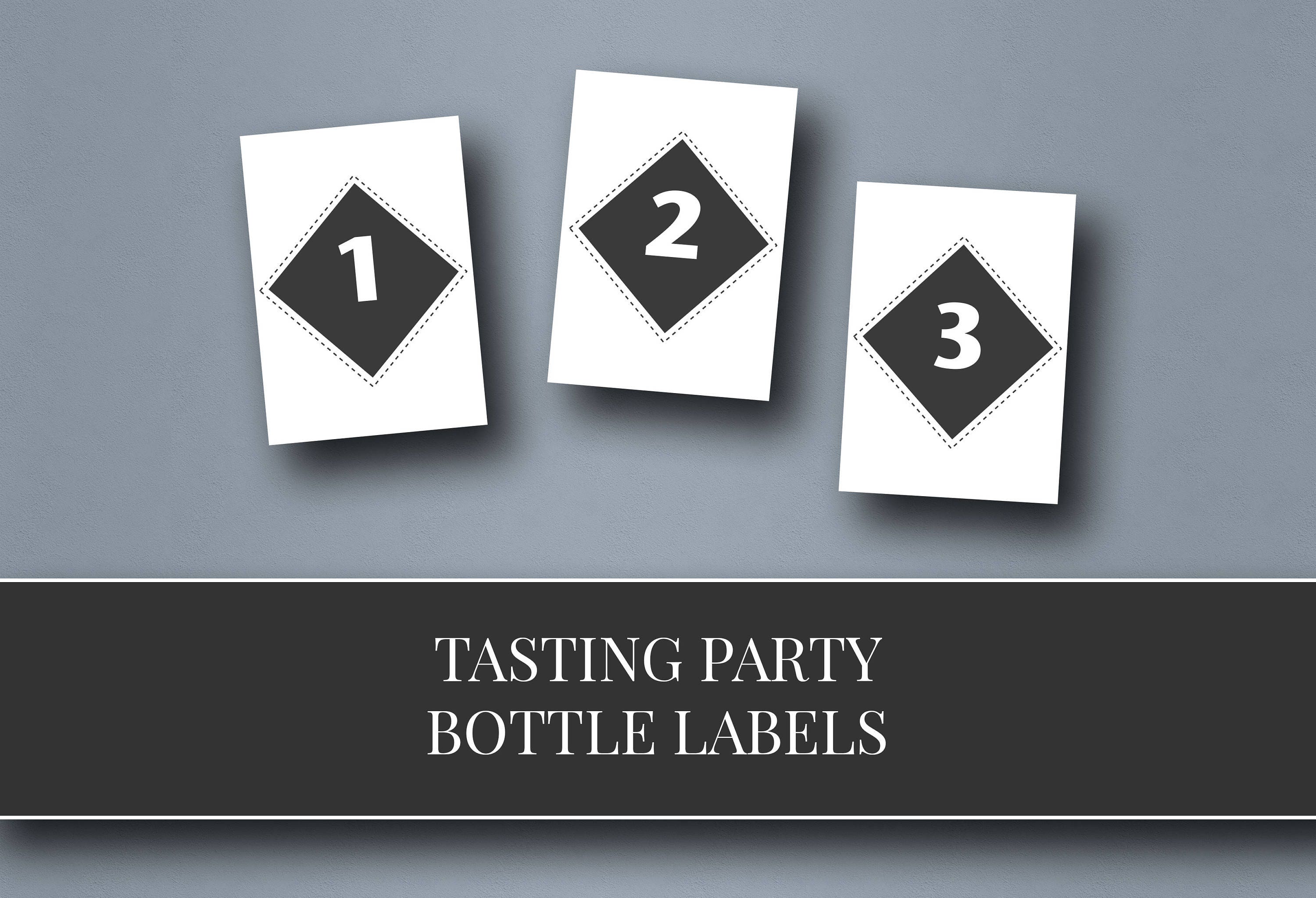 Printable tasting bottle number tags blind tasting labels | Etsy