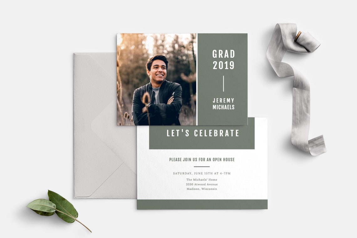 Editable Graduation Announcement Template Instant Download Class of ...