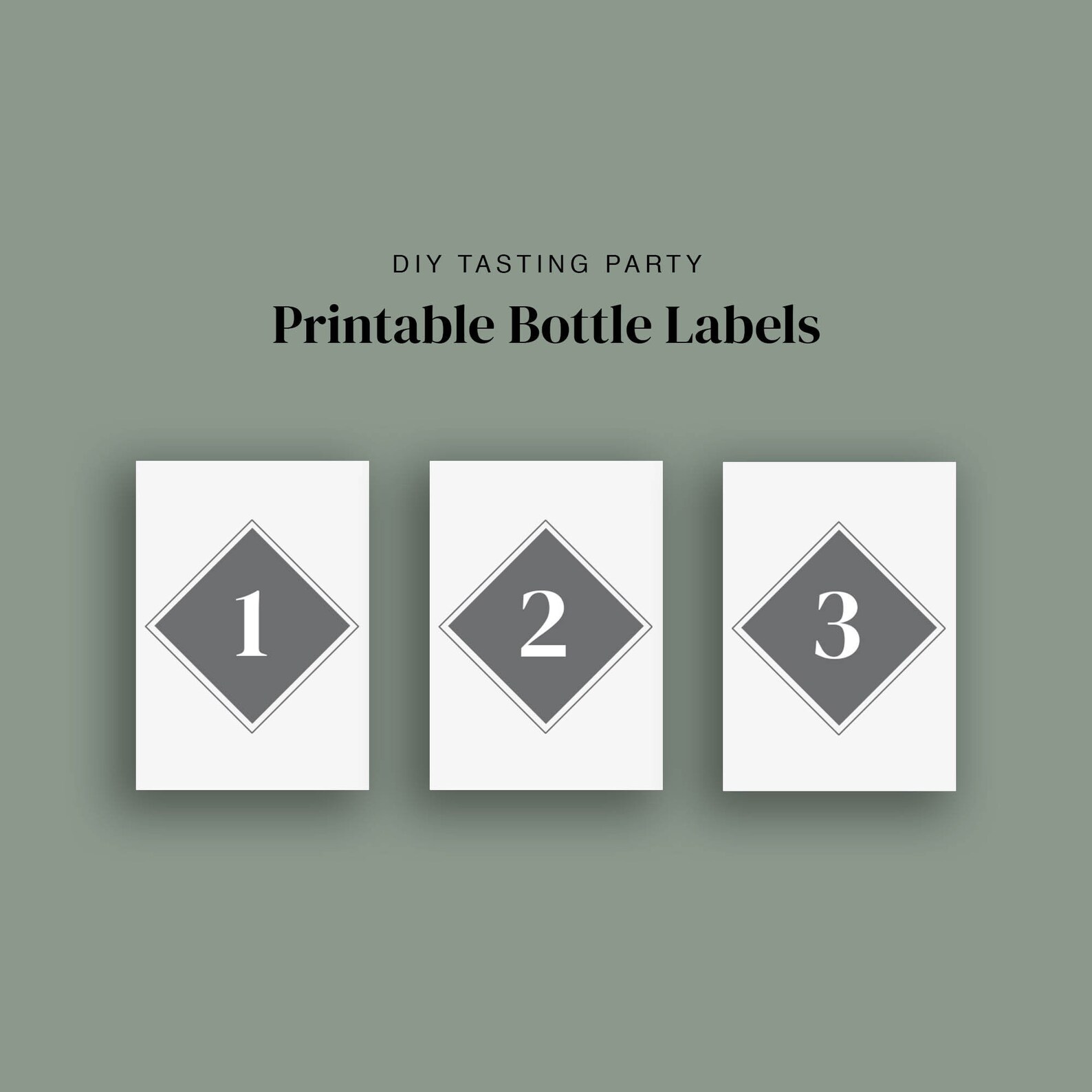 Printable Tasting Bottle Number Tags Blind Tasting Labels - Etsy